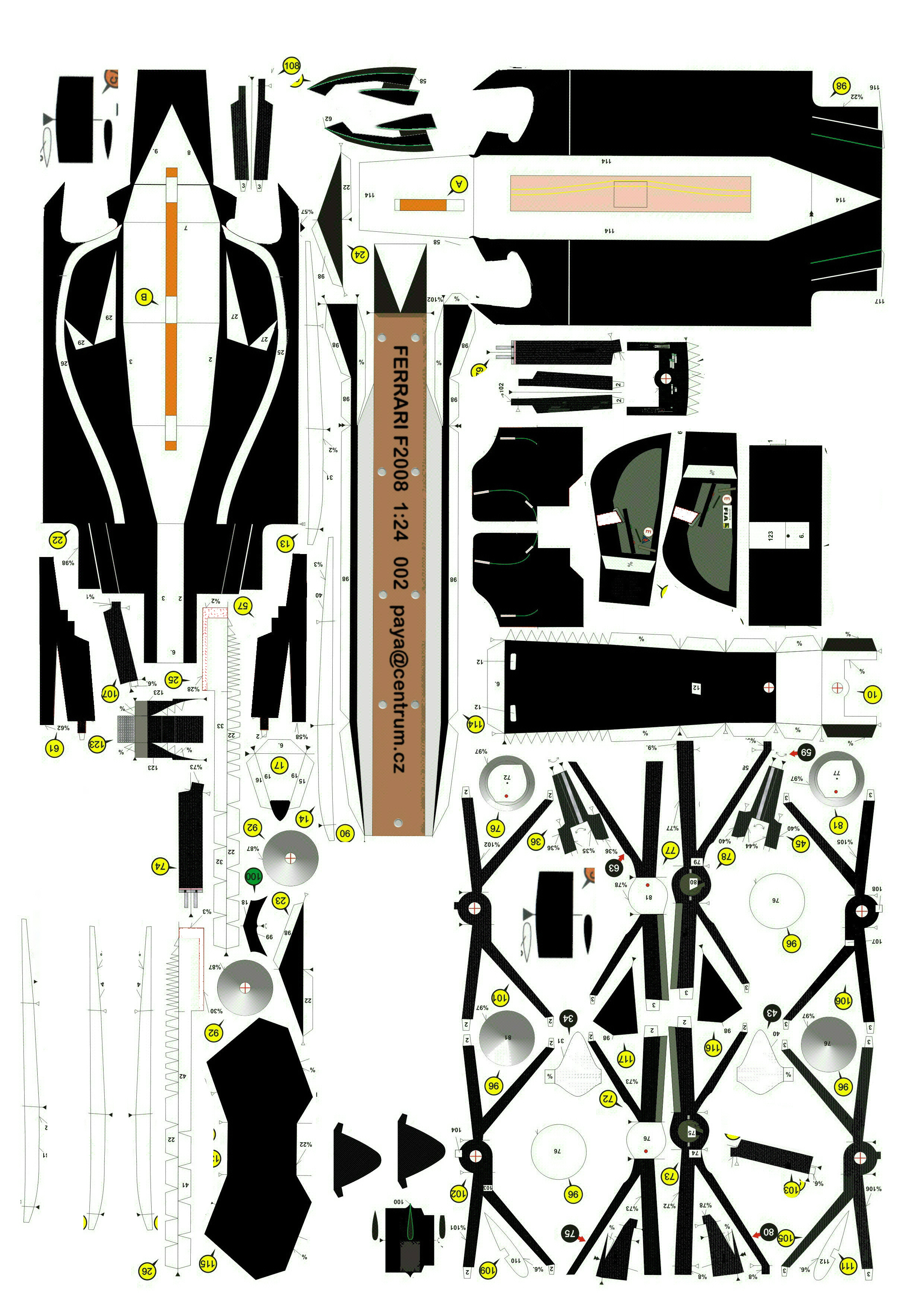 F2008 Felipe Massa올립니다 - 자동차 :: 세계의 종이모형 - 종이모형왕국